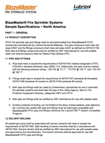 Thông số kỹ thuật BlazeMaster CPVC - TCG